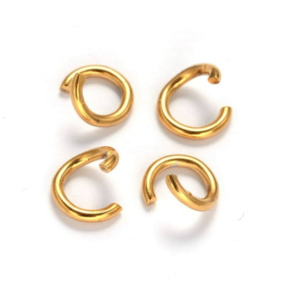 20 Pcs Open Jump Rings Ion Plating(IP) 304 Stainless Steel Open Jump ...