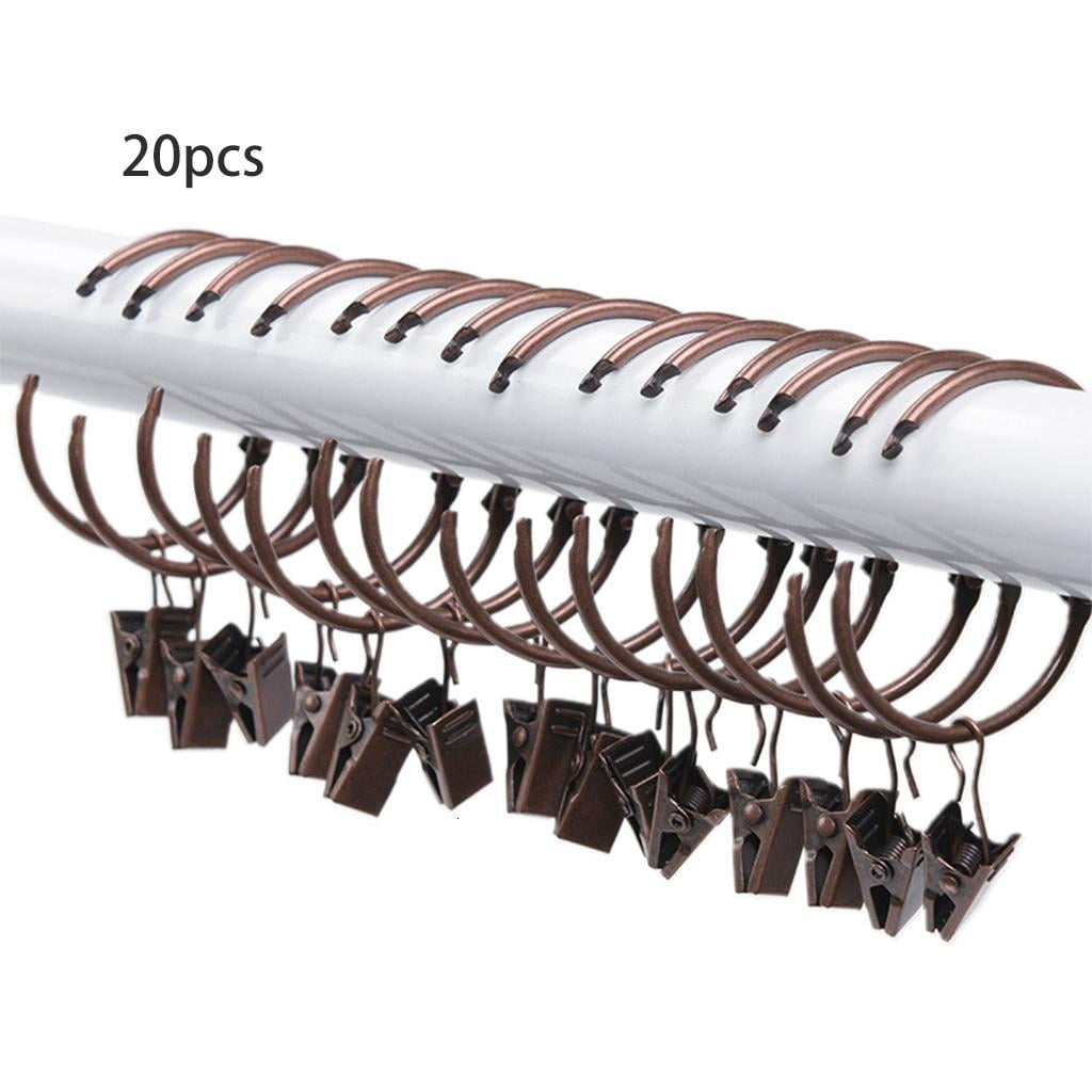 20 Pcs Openable Metal Drapery Clips with Rings Decorative Window ...