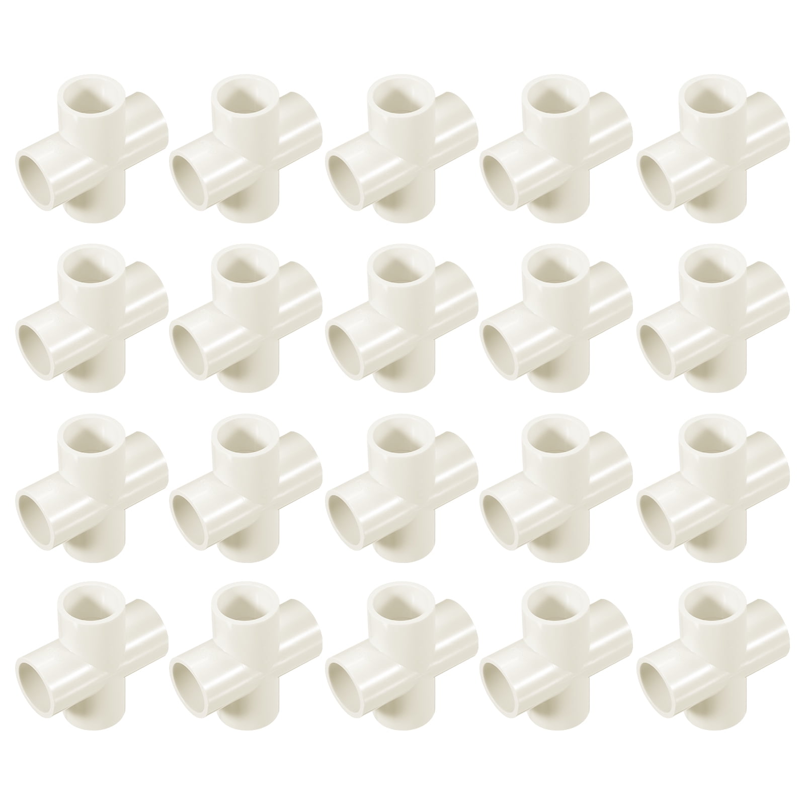 20 Pcs PVC Fitting, Cross 4 Way PVC Fitting 20mm PVC Connectors PVC ...