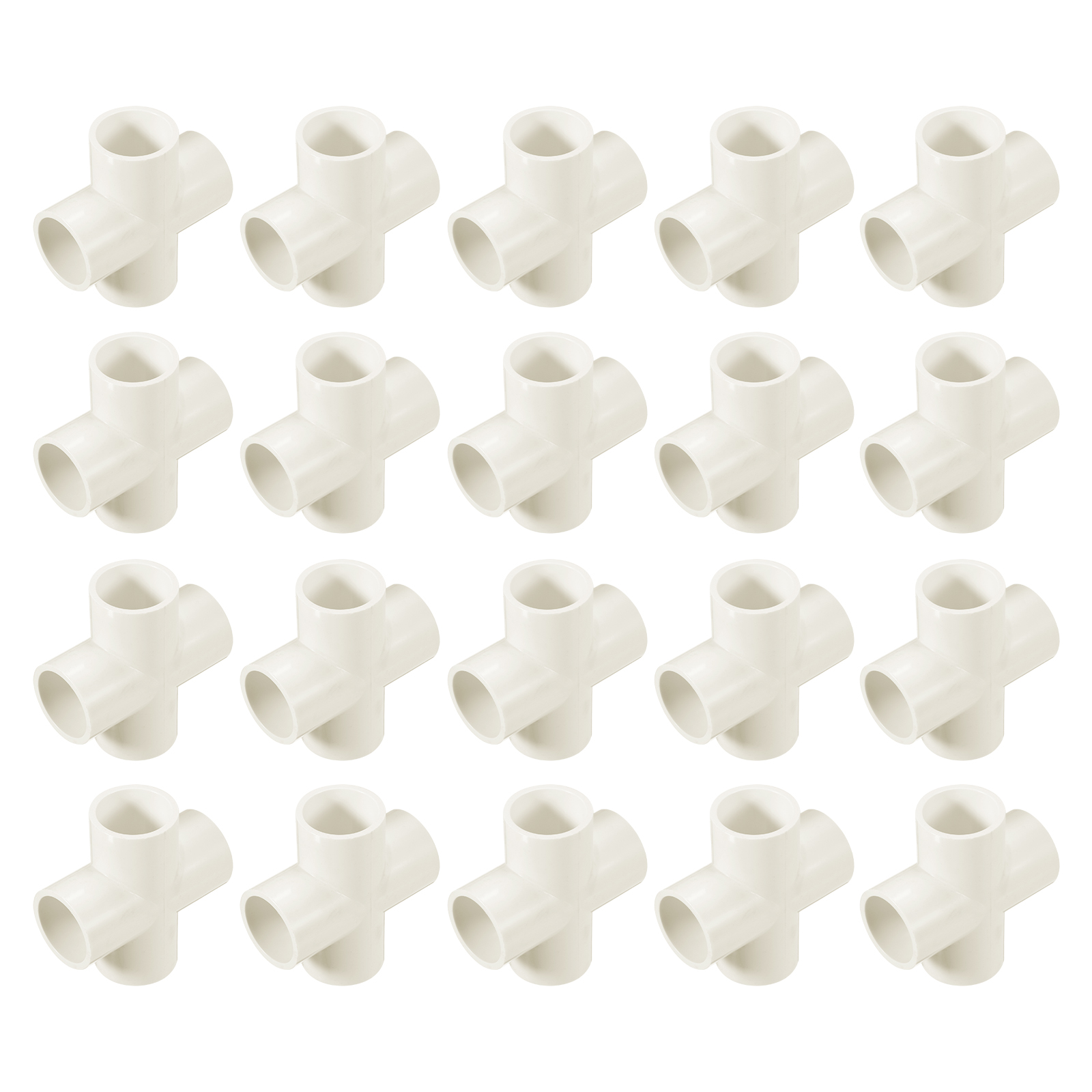 20 Pcs PVC Fitting, Cross 4 Way PVC Fitting 25mm PVC Connectors PVC ...