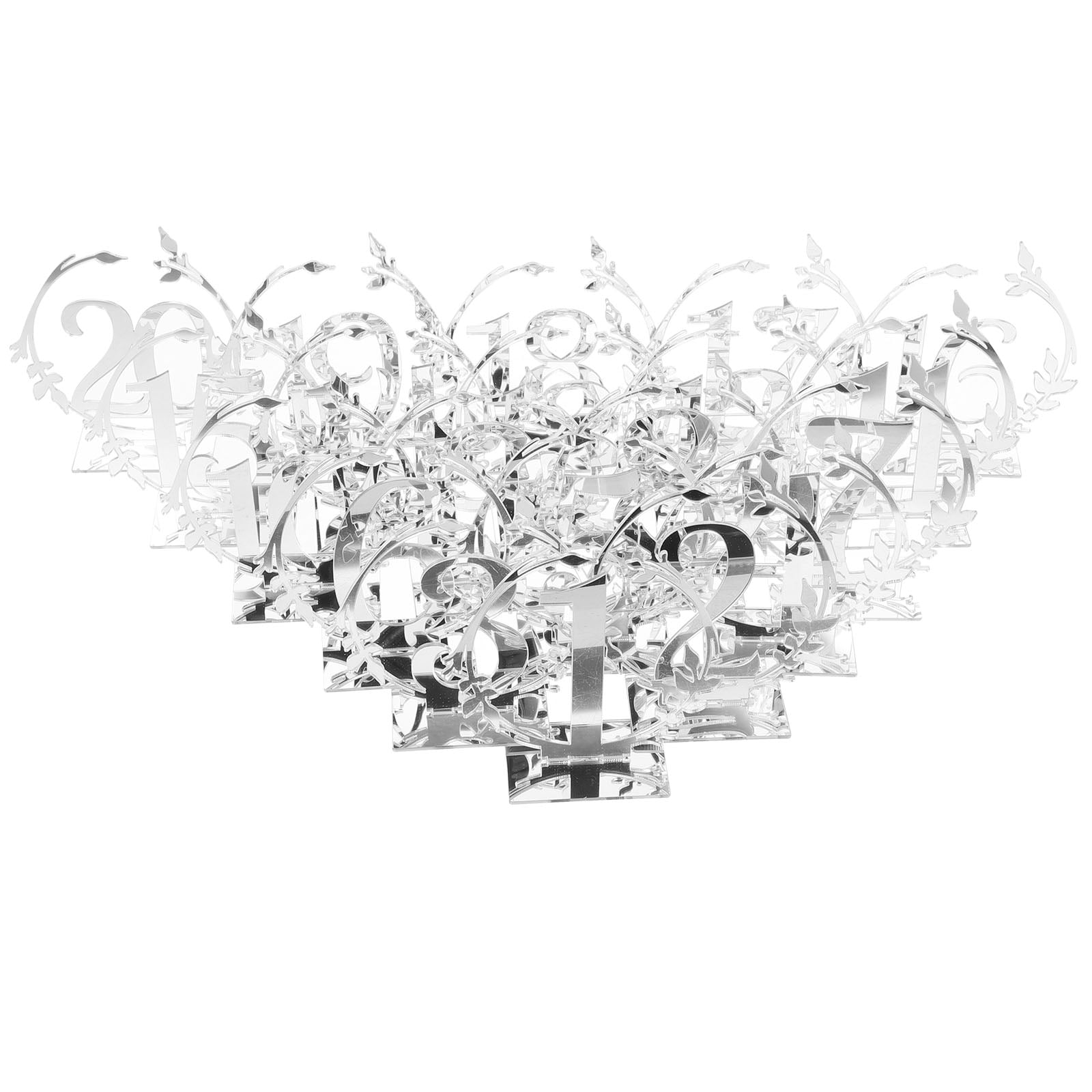 20 Pcs Party Decoration Table Number Plate Emblems Banquet Wedding ...