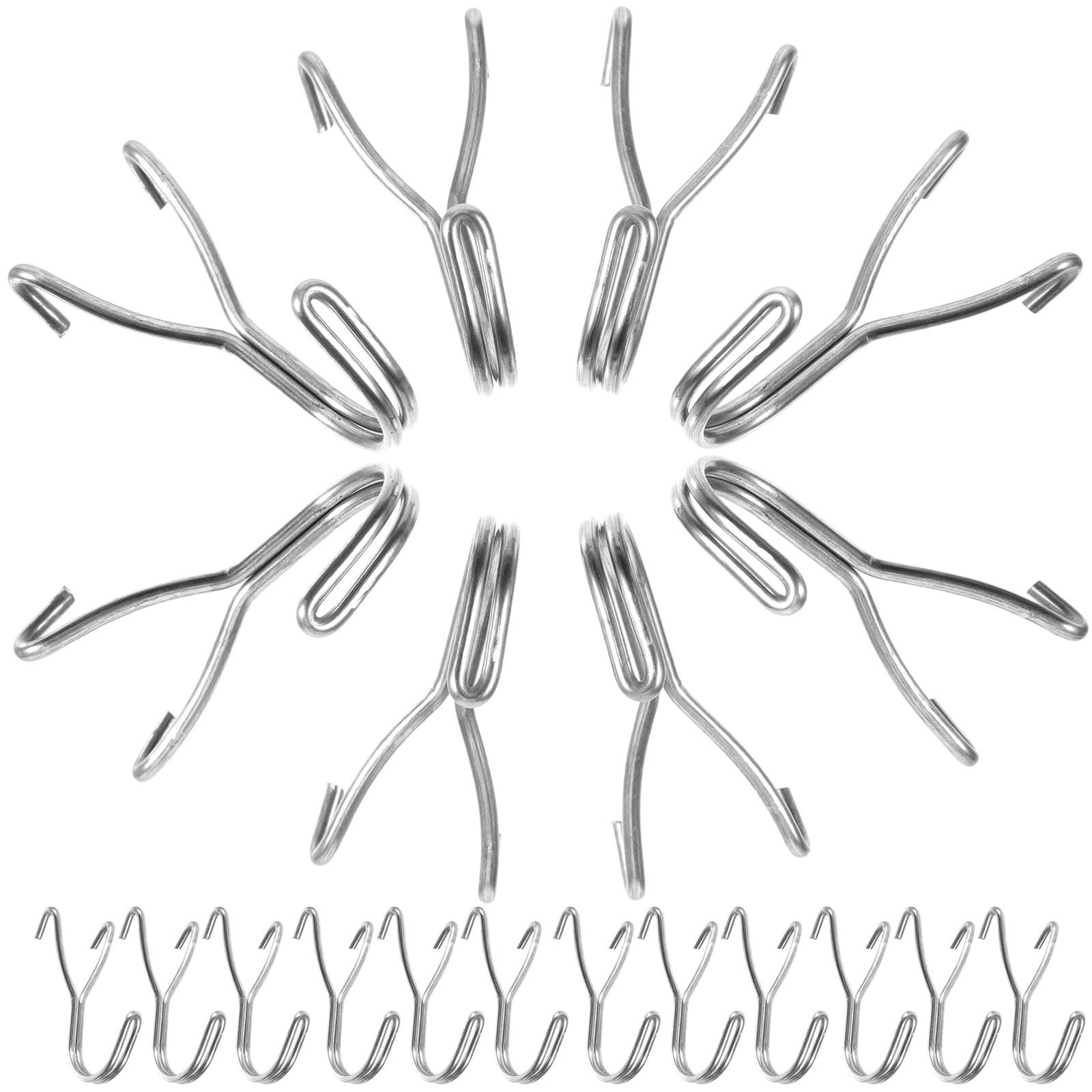 20 Pcs Heavy Duty Hooks Pegboard Metal with for Hanging Silver ...