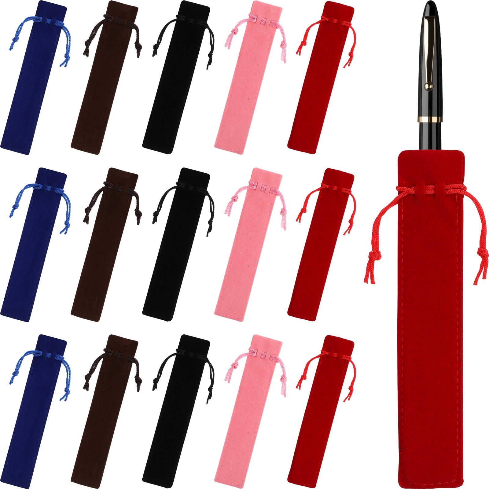 20 Pcs Pen Bags for Packaging Stationery Storage Sleeves Black Student ...