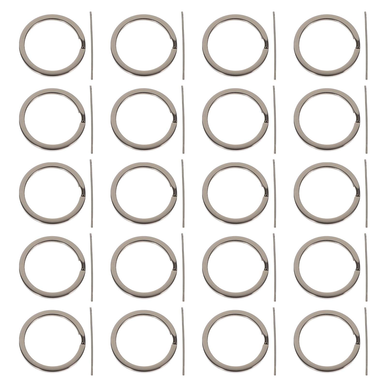 20 Pcs Pendants Loop Key Chain Making Supplies Smart Ring Rings Black ...