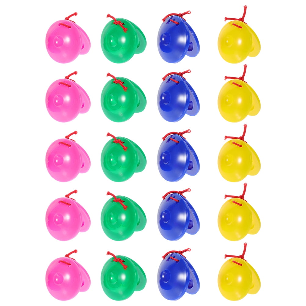 20 Pcs Percussion Soundboard Castanets Kids Finger Handheld Clapper ...