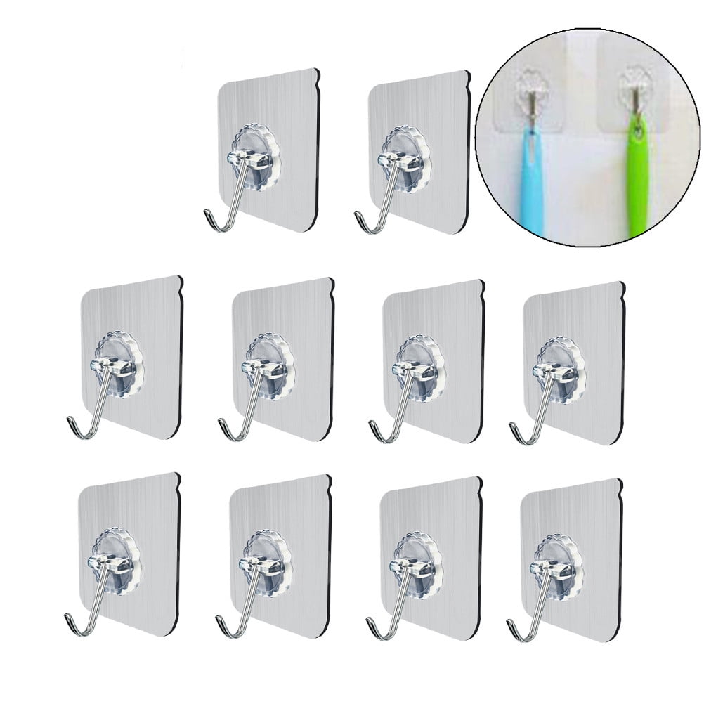 20 Pcs Picture Hangers Utility Hooks Sticky Hangers Coat Hooks Wall ...