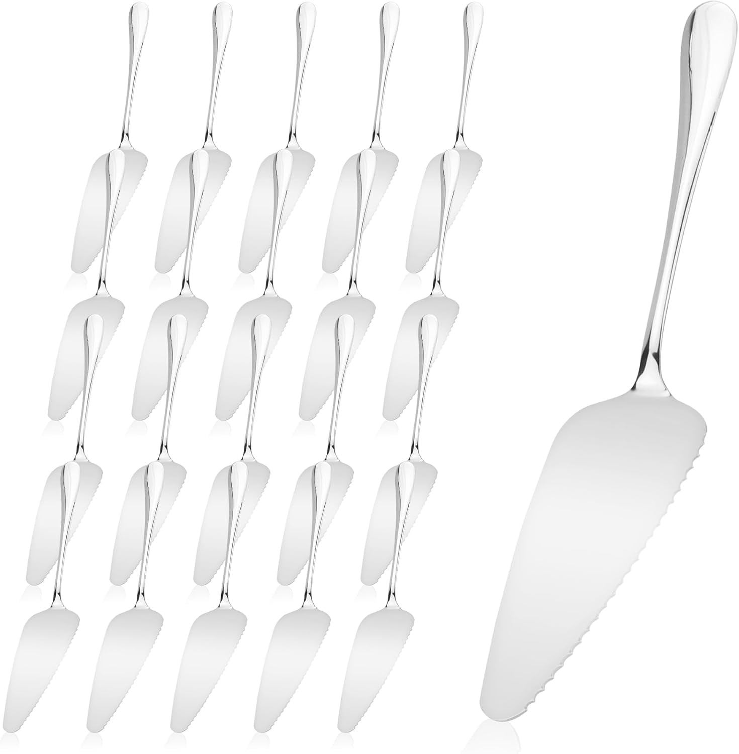 20 Pcs Pie Server Cake Servers Stainless Steel Cake Server Spatula, 9 ...