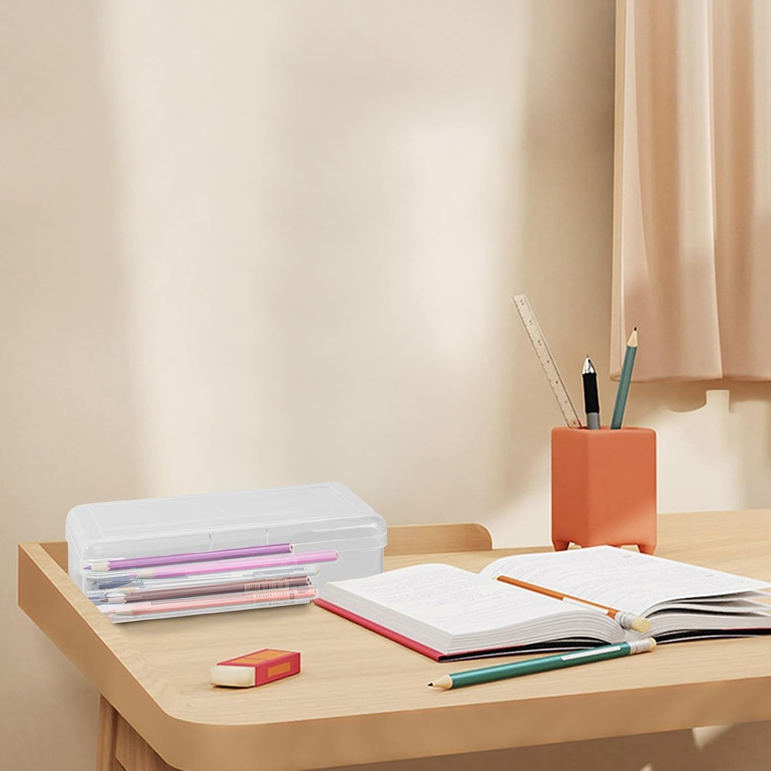 20 Pcs Plastic Box Clear Storage Organizer Case Bulk, 8 x 5 x 2 Inch ...