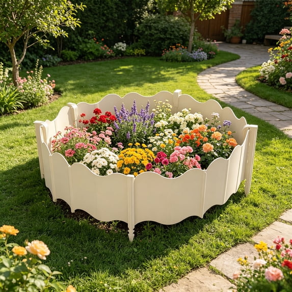 20 Pcs Plastic Garden Fence Border, Weather Resistant Landscape Edging ...