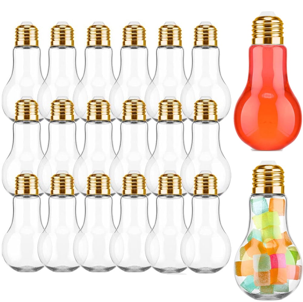 20 Pcs Plastic Light Bulbs, NOGIS Fillable Light Bulbs, Fake Lightbulb ...
