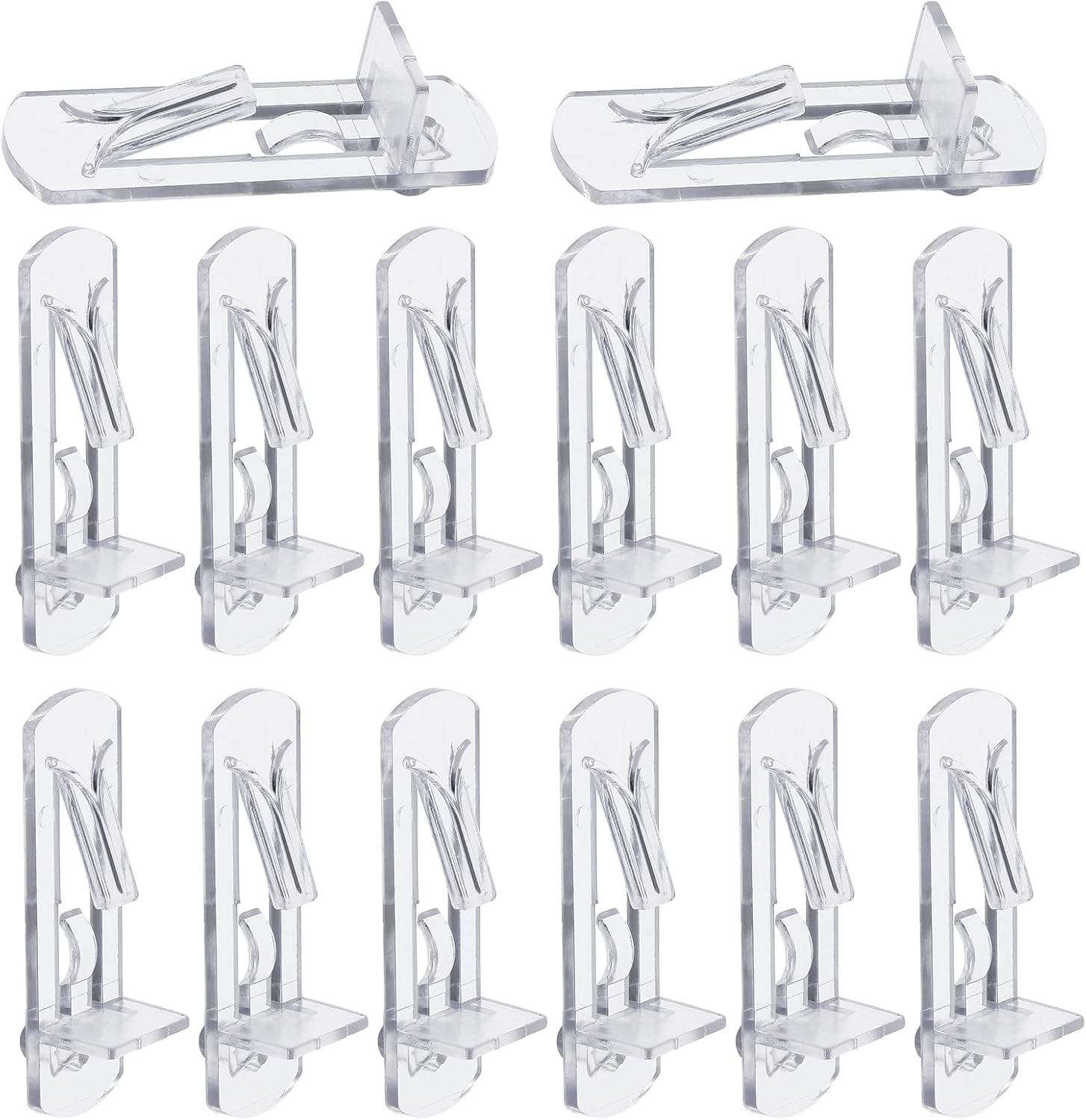 20 Pcs Plastic Locking Shelf Pins 5mm, 3/4” Clear Plastic Locking Shelf ...