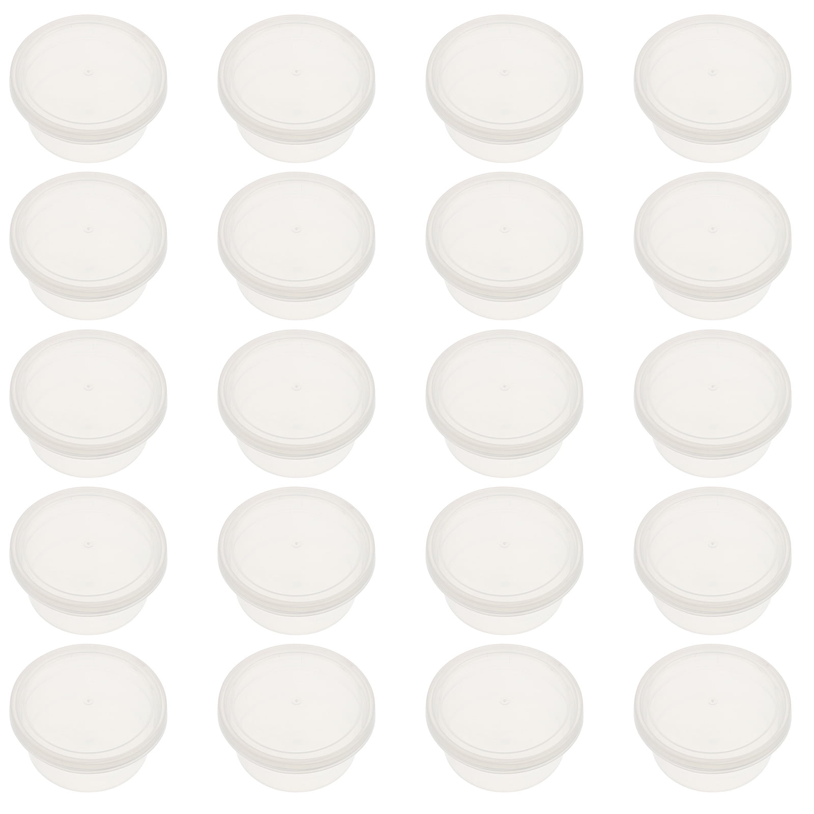 20 Pcs Plastic Plasticine Container Box Transparent Foam Putty Clay ...