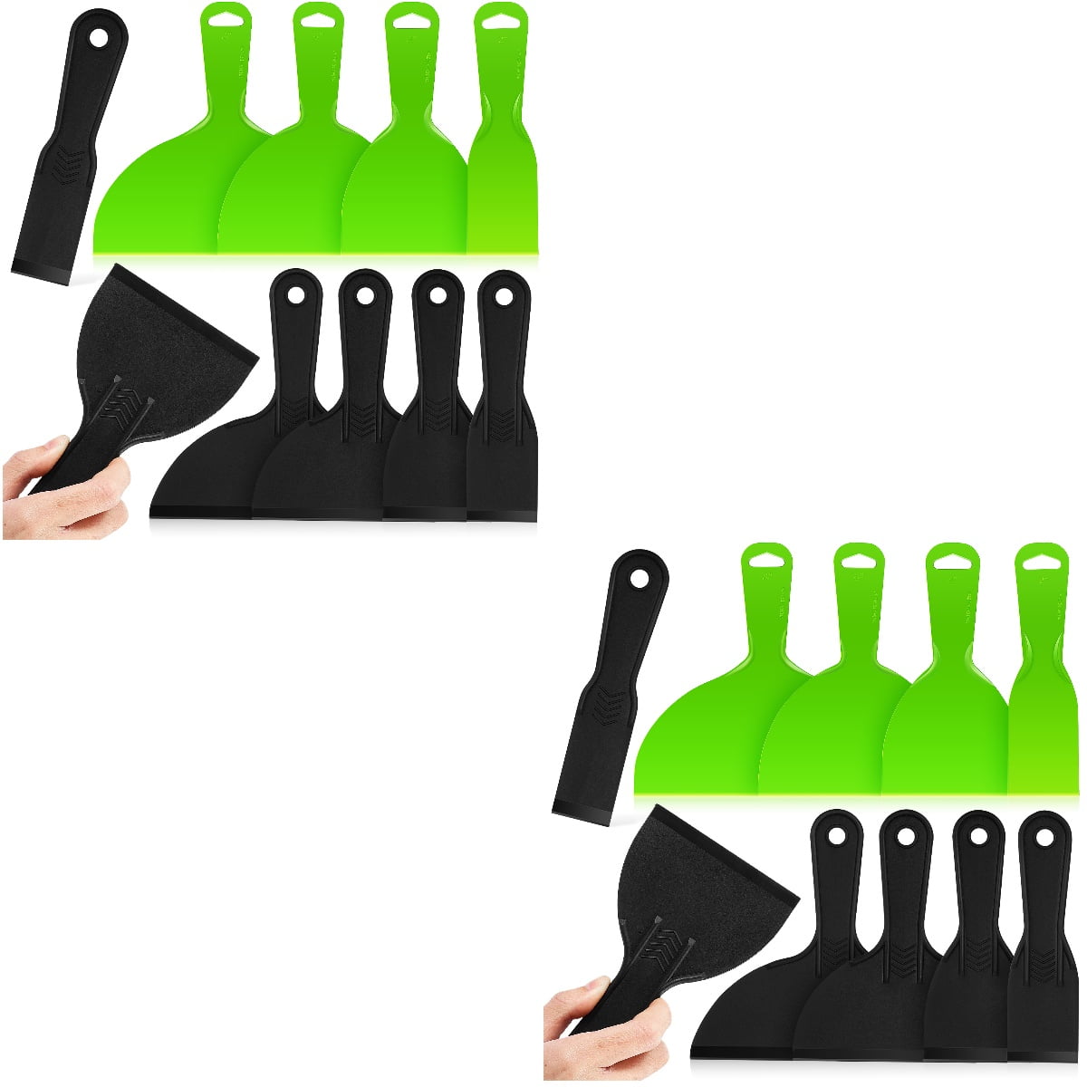 CIMAXIC Wall Repair Plastic Scrapers Assorted Colors Filling Holes ...