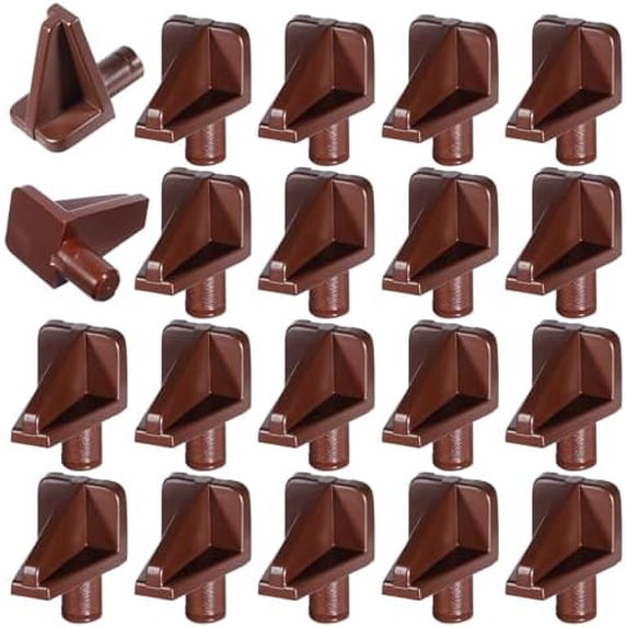 20 Pcs Plastic Shelf Support Pegs Brown Shelf Peg 5mm Pins Shelves ...