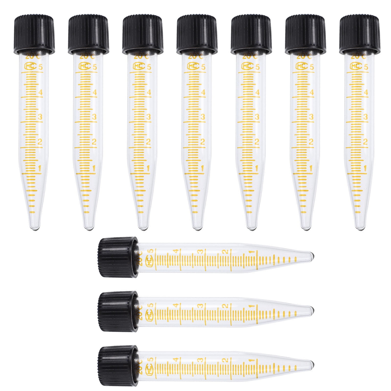 MERRYHAPY 20 Pcs Glass Test Tubes with Conical Bottom for Laboratory ...