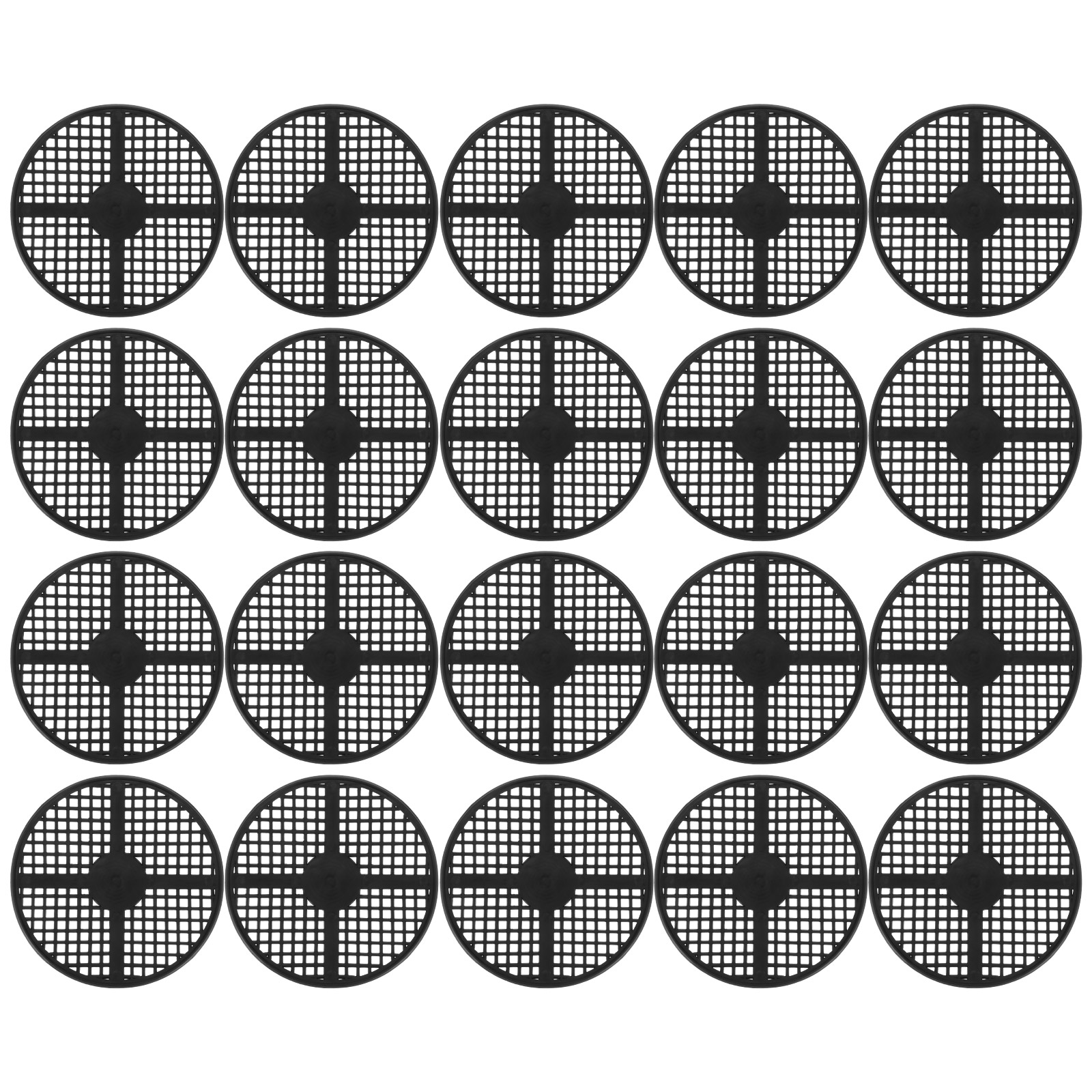 20 Pcs Pot Screens for Drainage Garden Mesh Hole Planter Pad Black ...