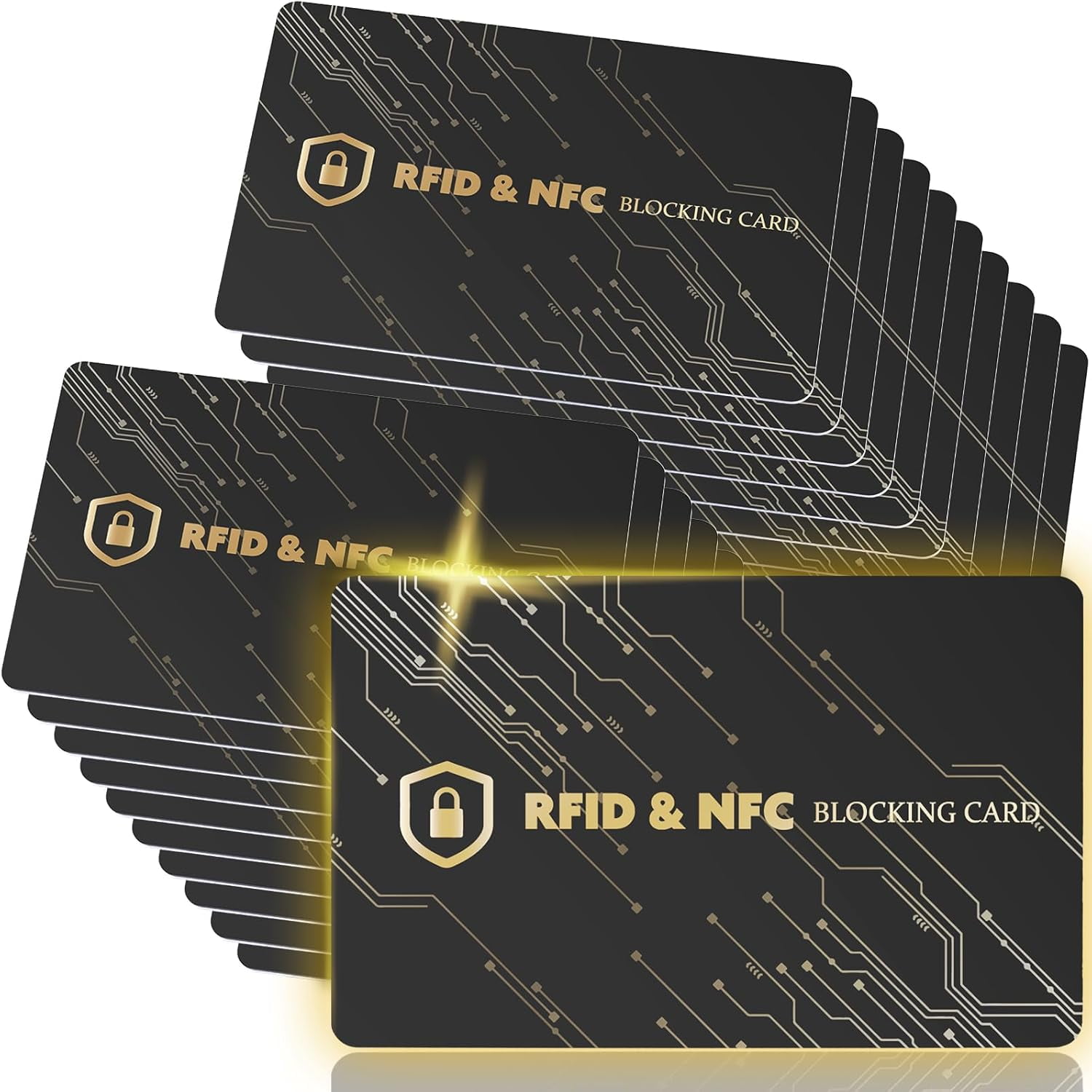 20 Pcs RFID Card Blocker Bulk Contactless NFC Bank Debit Credit Card ...