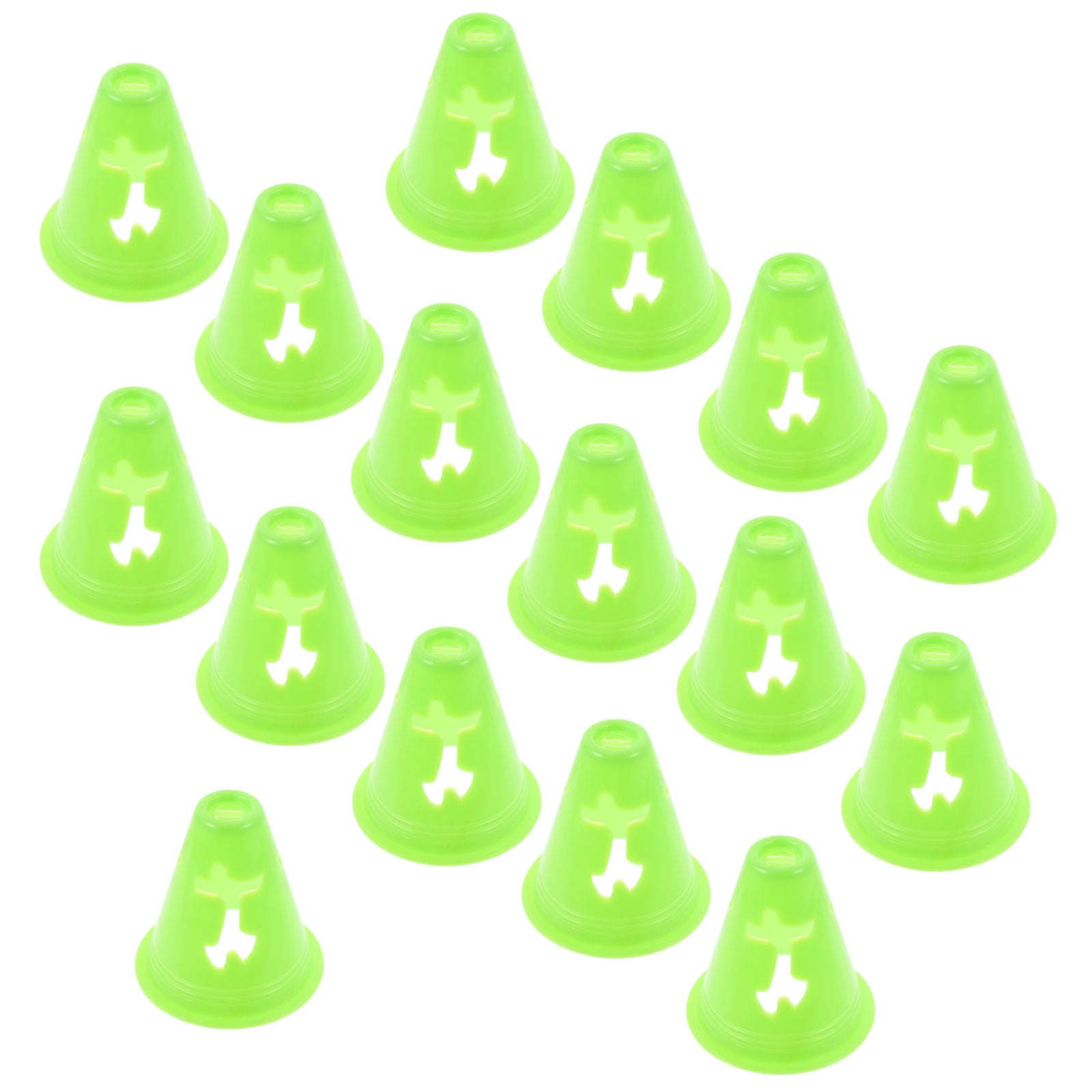 FOLOYORI Small Soccer Cones Green Lightweight 20Pcs 3.14X2.95X2.95in ...