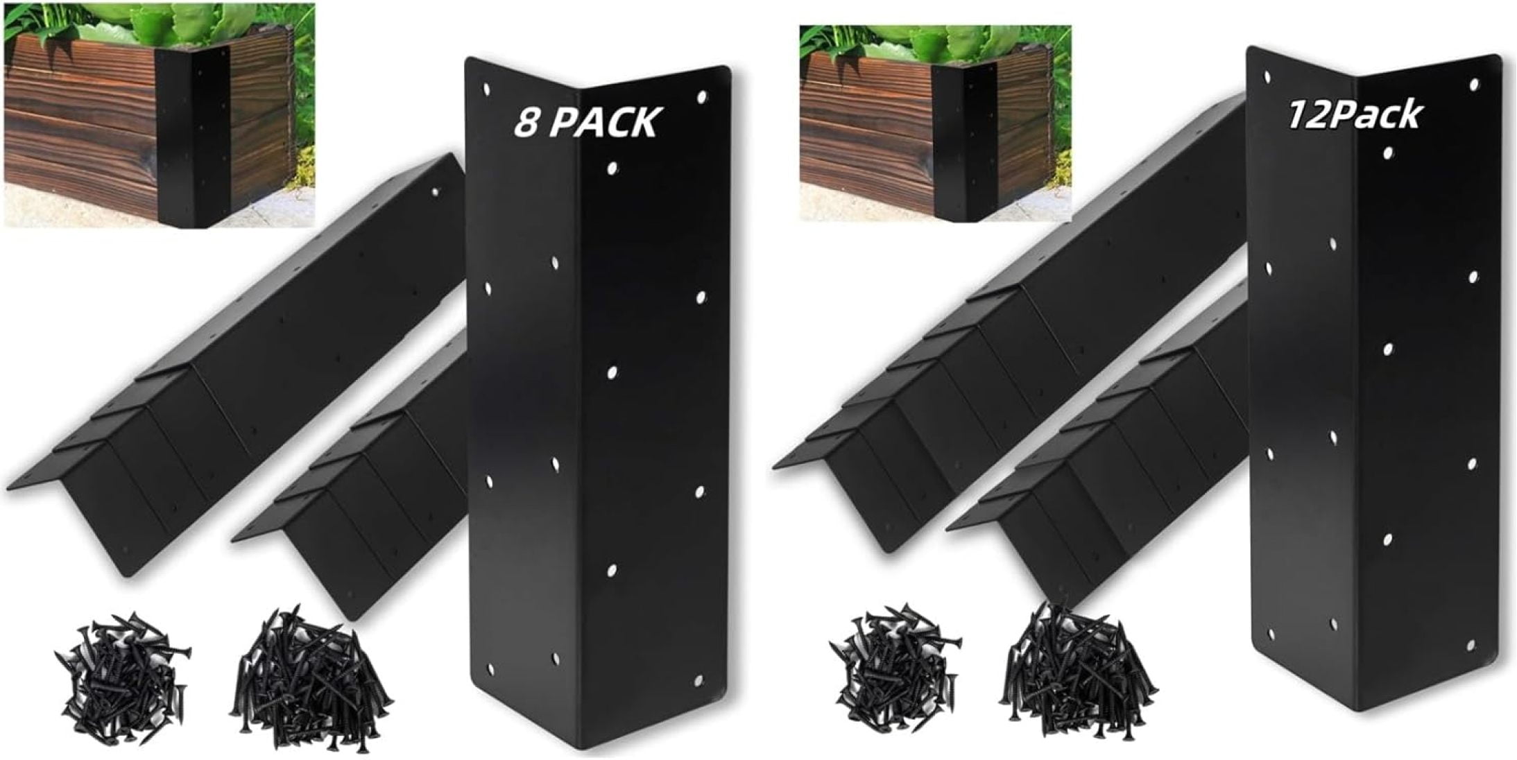 20 Pcs Raised Garden Bed Corner Brackets for 12''-24'' Flower Vegetable ...
