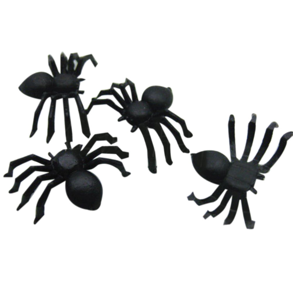 20 Pcs Realistic Plastic Spiders Toys Halloween Prank Props Small Size ...