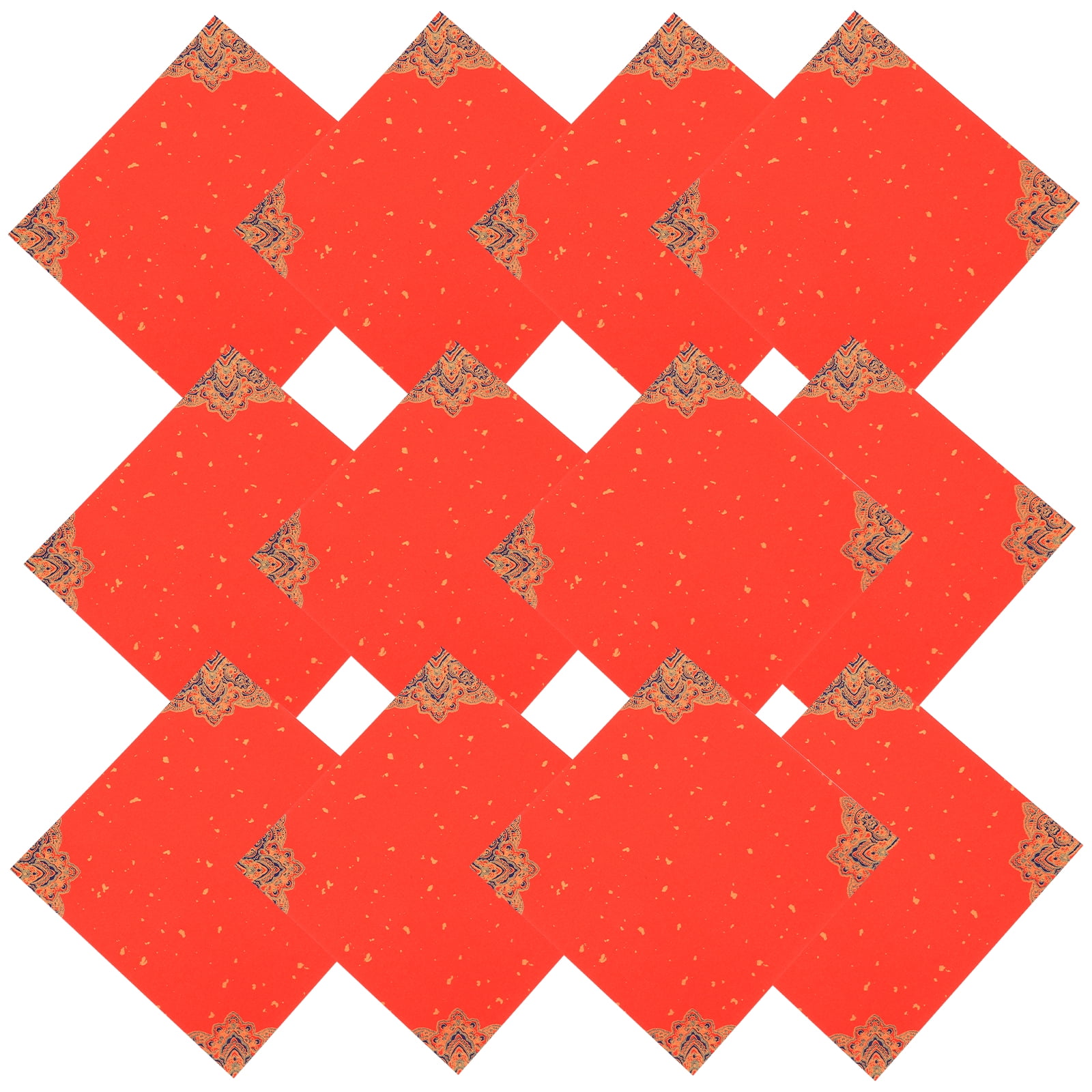 Raindrops Red Chinese Rice Paper Blank Fu Character 20Pcs 8.7In x 8.7In ...