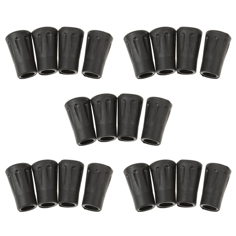 20 Pcs Replacement Rubber Tips End for Hiking Stick Walking Trekking ...