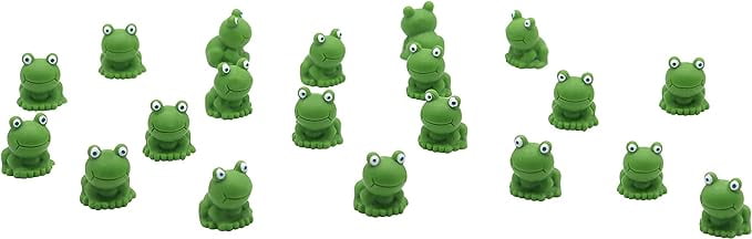 20 Pcs Resin Mini Frogs Green Frog Miniature Figurines Animals Model ...