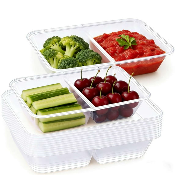 20 Pcs Reusable Snack Pack Containers with Lids, 16 oz Condiment ...