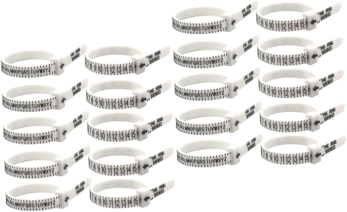 20 Pcs Ring Measuring Circle Rings Finger Measuring Supply Ring ...