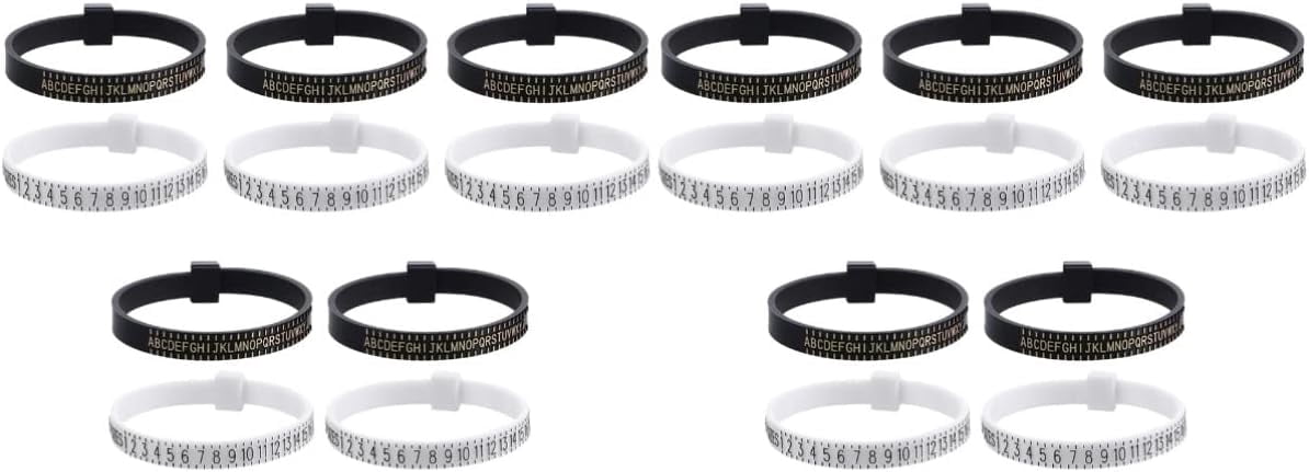 20 Pcs Ring Ruler Womens Mens Rings Plastic Finger Ring Sizer Ring ...