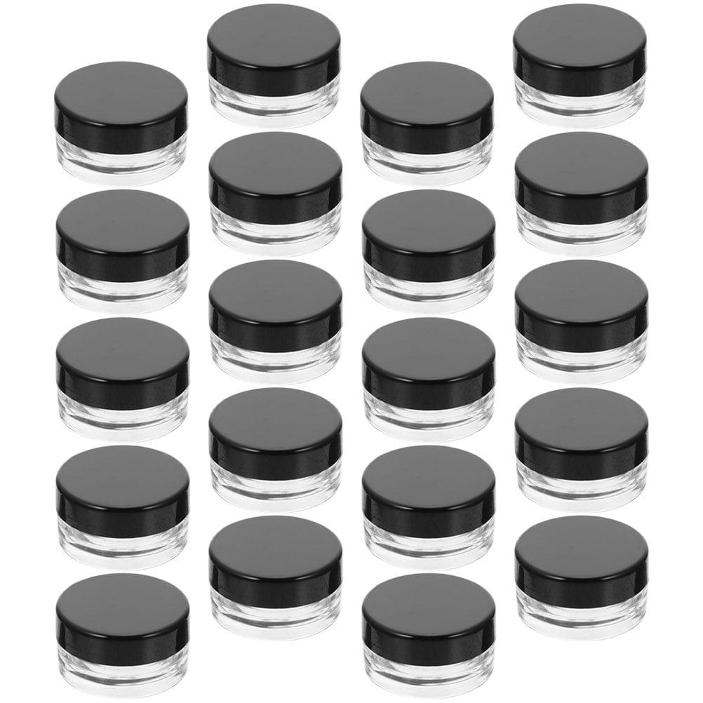 20 Pcs Round Jar Plastic Cosmetic Container Set Creami Lotion Bottles ...