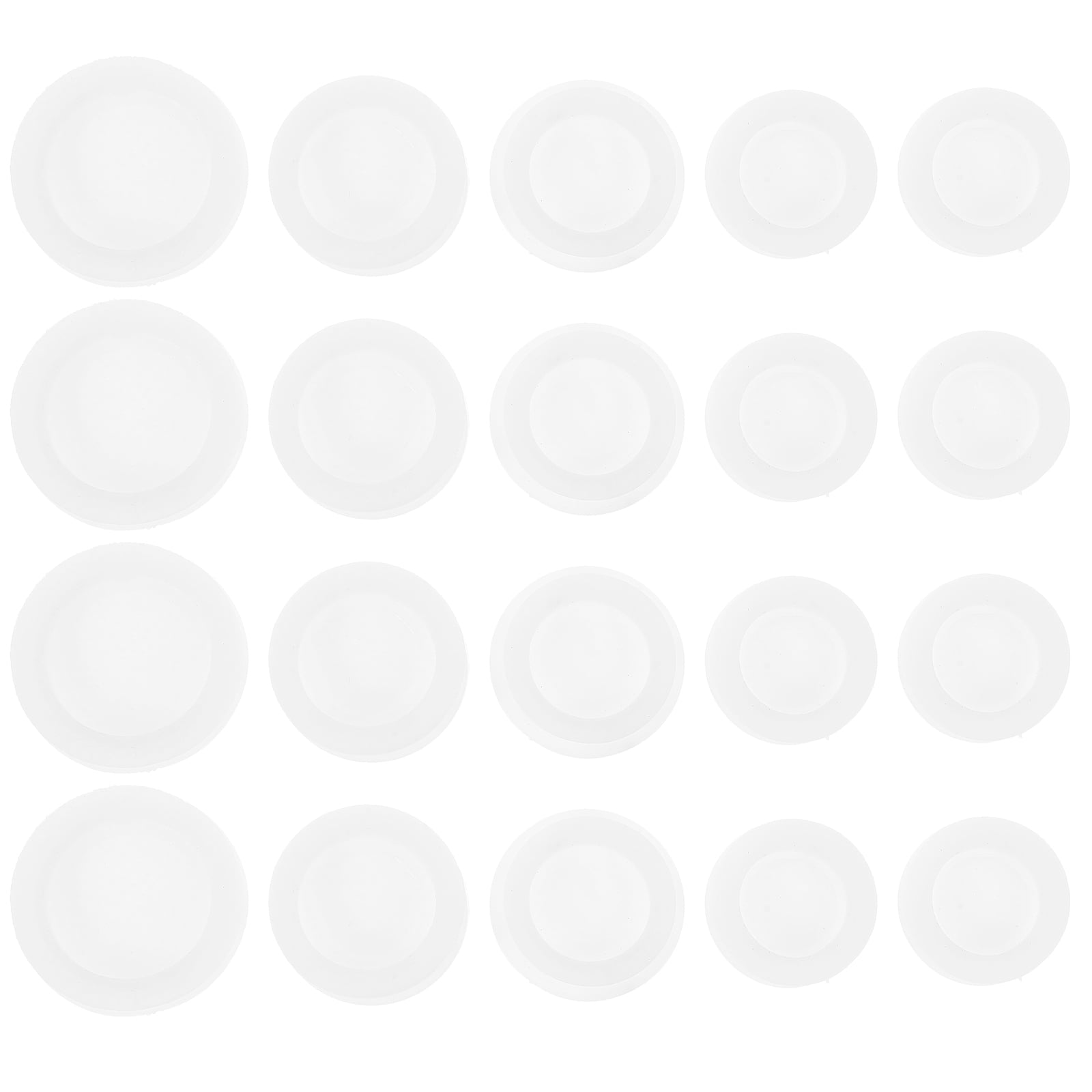 20 Pcs Round Rubber Stopper Piggy Book Stoppers Bank Supplies White ...