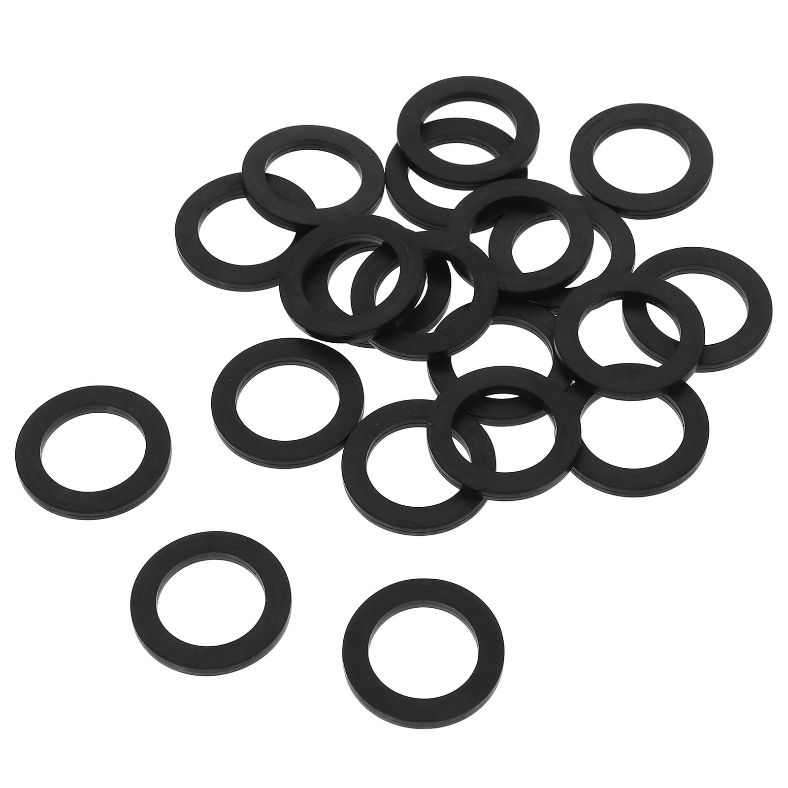 20 Pcs Rubber Gasket Pipe Hose Bellows Corrugated Tube Washer Black ...