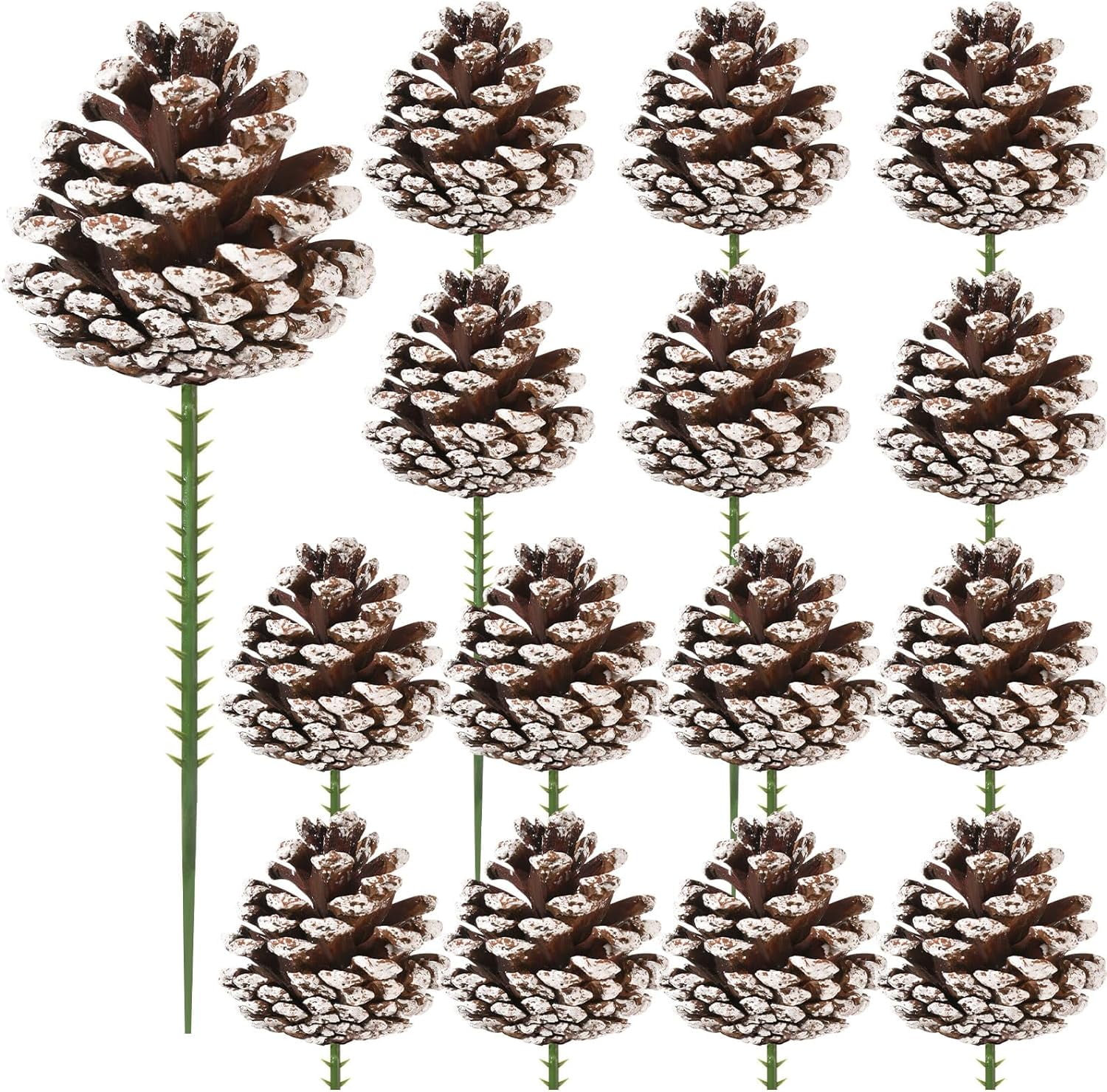 20 Pcs Rustic Christmas Pine Cones Trianu 2 " Christmas Tree Snow Pine ...