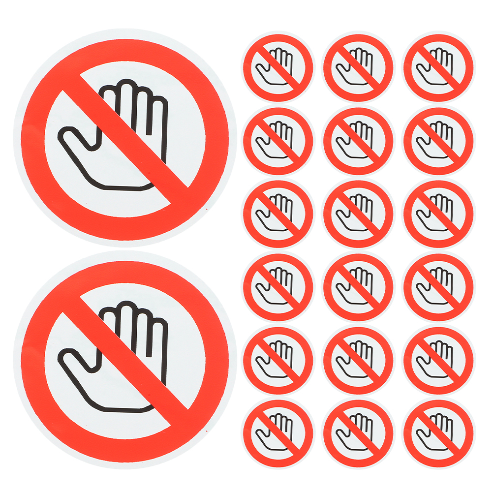 20 Pcs Safety Sign Stickers Red Caution Decal Danger Warning Baby ...