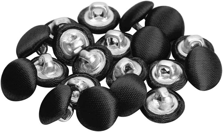 20 Pcs Satin Covered Metal Shank Buttons Cloth Buttons for Wedding ...