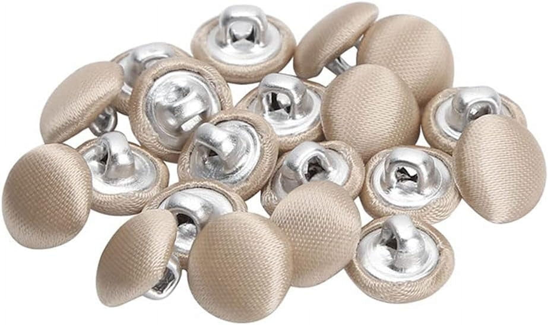 20 Pcs Satin Covered Metal Shank Buttons Cloth Buttons for Wedding ...