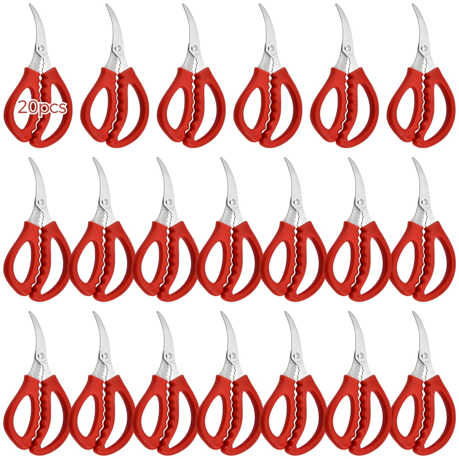 20 Pcs Seafood Scissors for Crab, Multifunctional Stainless Steel ...