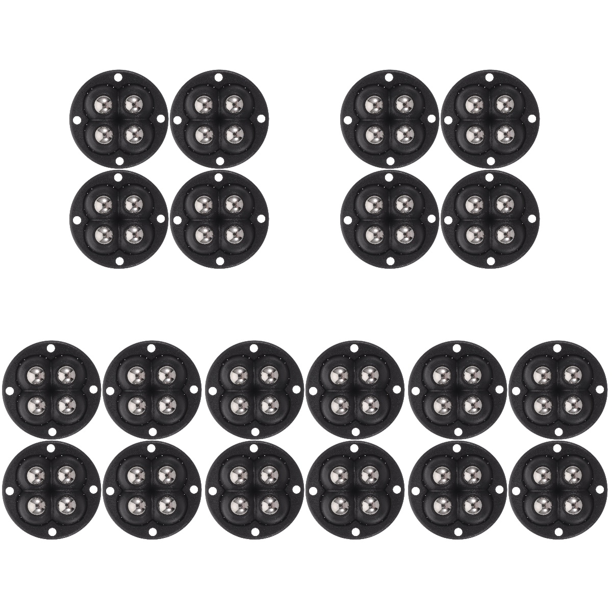 20 Pcs Self Adhesive Casters Garbage Can Adhesive Wheels Storage Bin ...