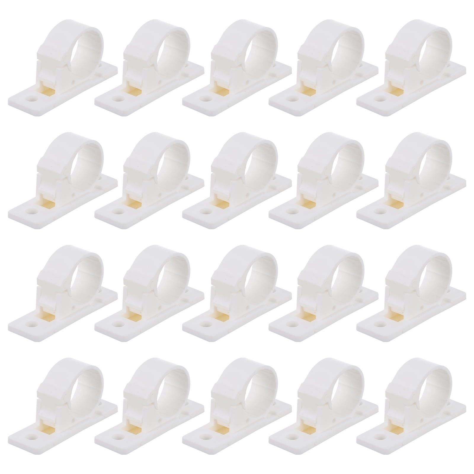 20 Pcs Fastener Household Wire Cable Clips The White - Walmart.com
