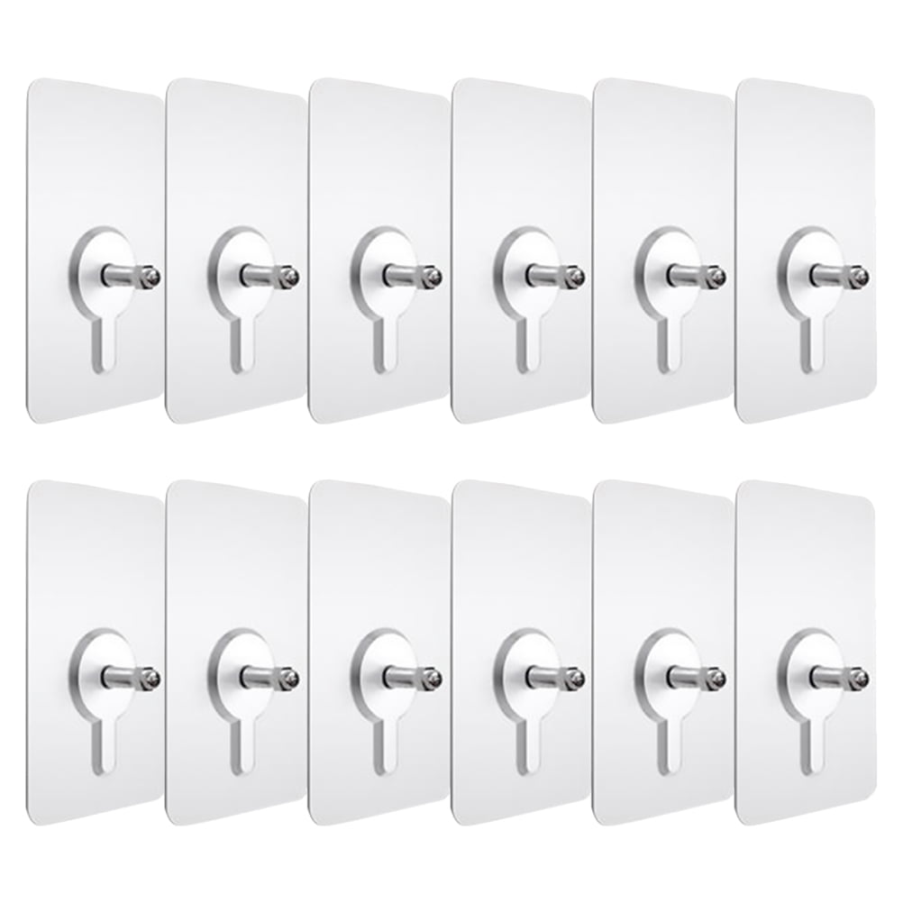 20 Pcs Self-adhesive Hooks Picture Hanging Wire Small Wall Silver ...