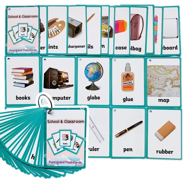20 Pcs/Set Classroom Flash Cards | Learning Toys Flashcards for ...