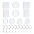 20 Pcs/Set Keychain Pendants with Hole Crystal Epoxy Resin Mold Water ...