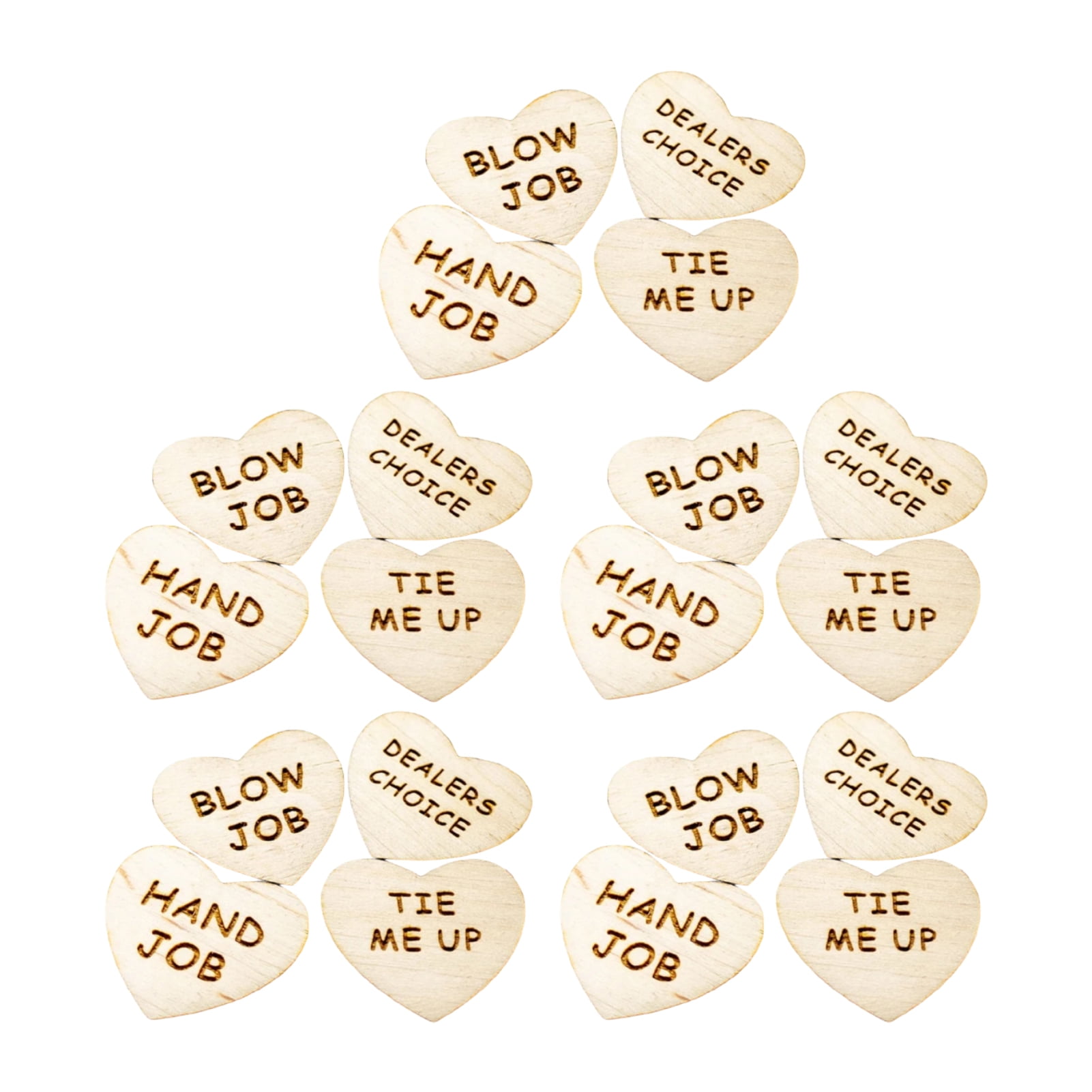 20 Pcs/Set Tokens Unique Design Smooth Edge Round Heart Shape Letter ...
