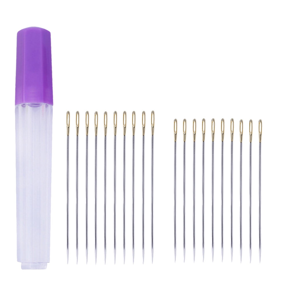 20 Pcs Sewing Machine Needles Heavy Duty with Big Eyes Bent Tip ...