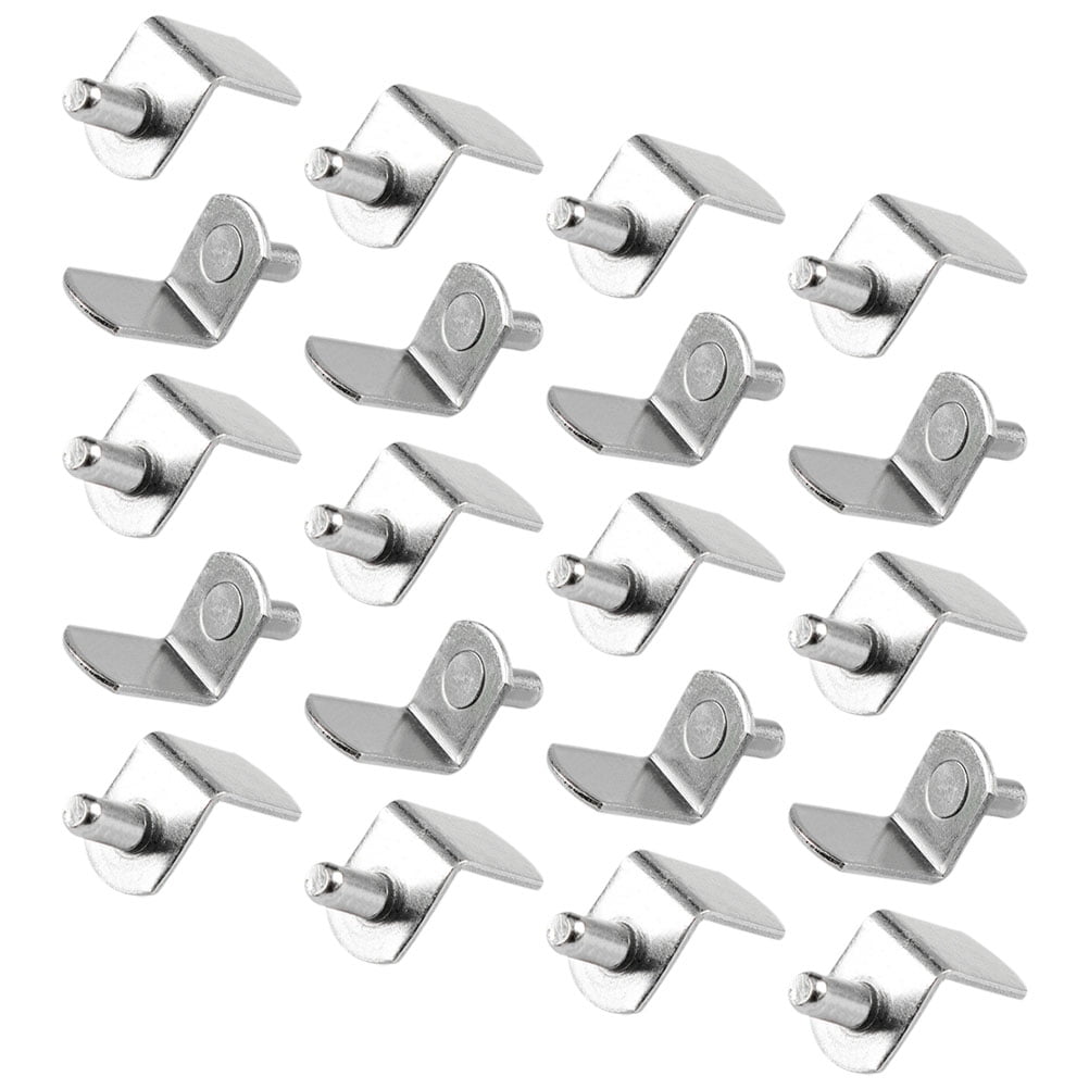 20 Pcs Shelf Support Pegs Bookshelf Kitchen Cabinets Pin L-shaped Metal ...