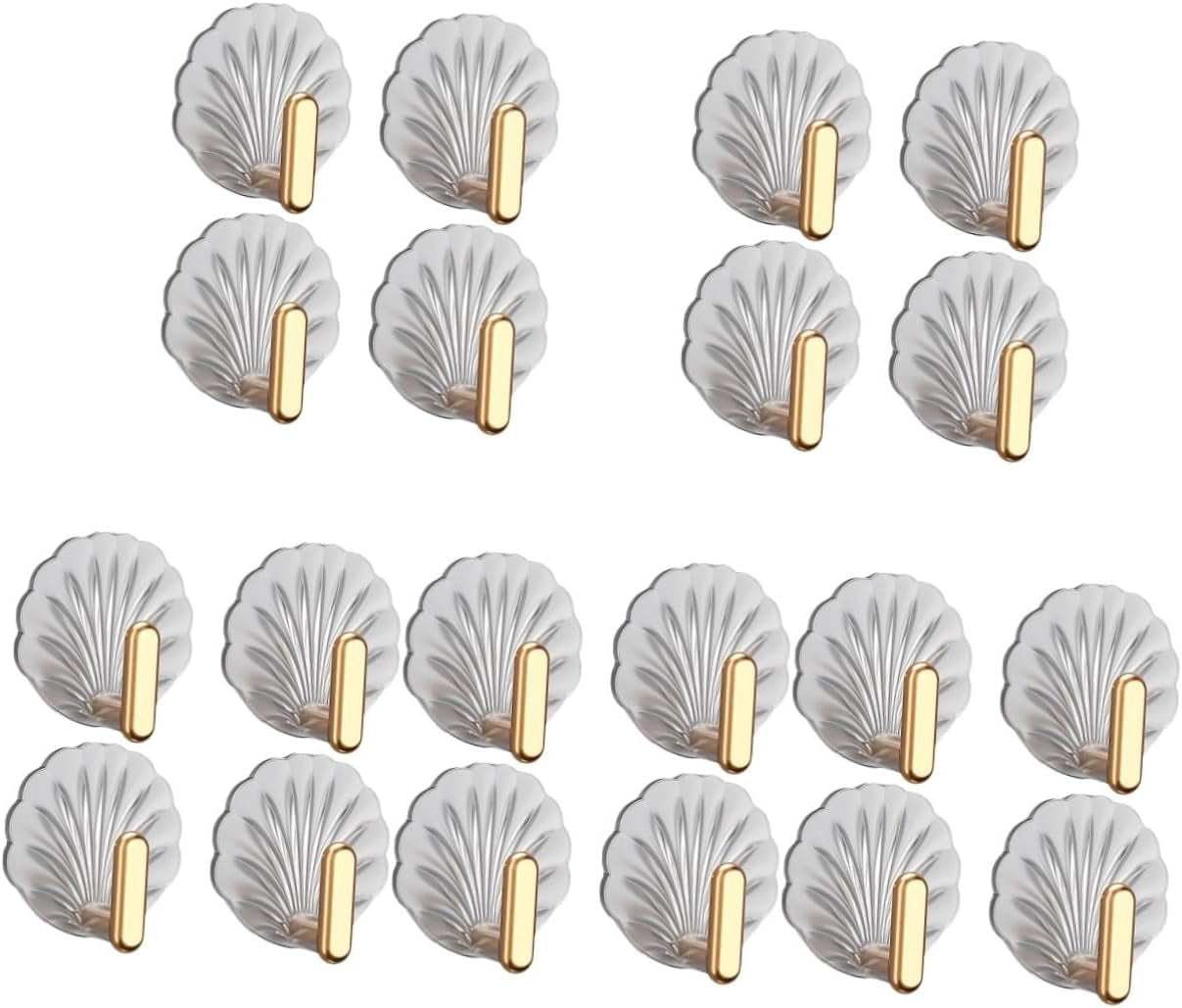 20 Pcs Shell Sticky Hook Kids Wall Hooks Nautical Coastal Hooks Bedroom ...