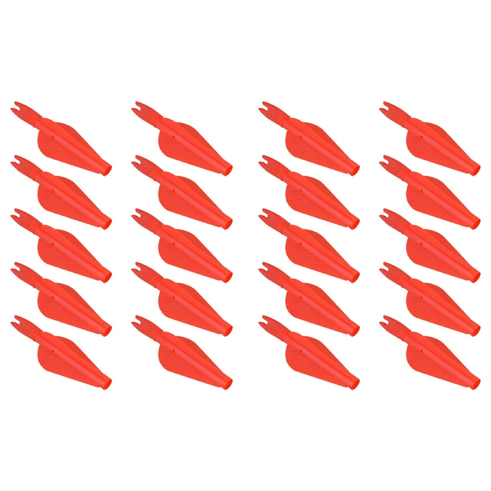 RENACLIPY Red Plastic Arrow Fletching Tails for Hunting and Practice ...