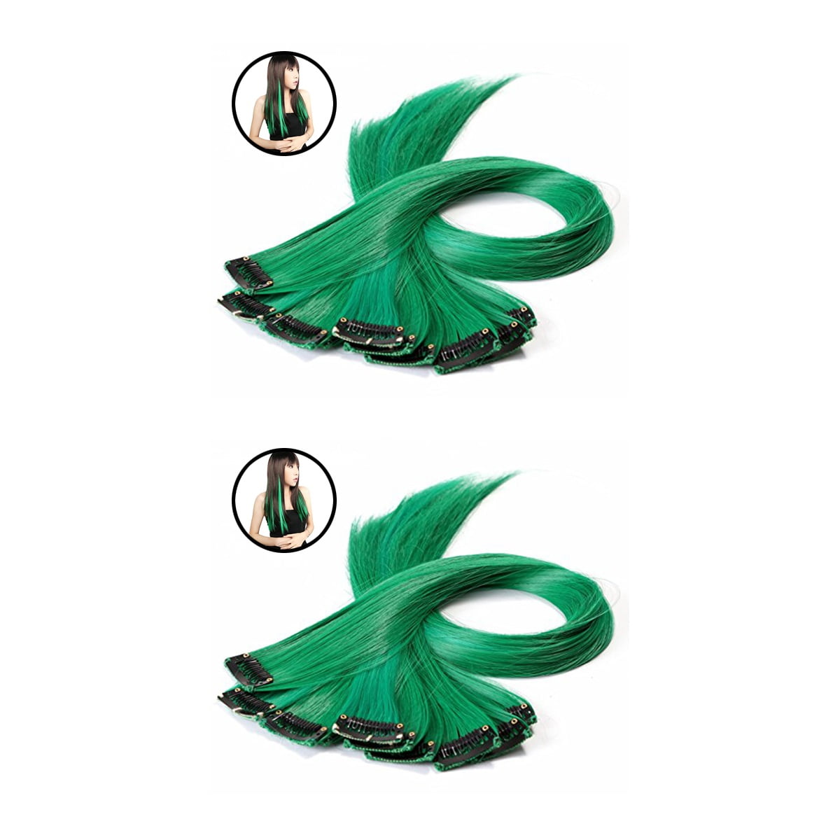 20 Pcs Shorn Hair Extensions for Short Barrettes Pin Wigs Colored ...