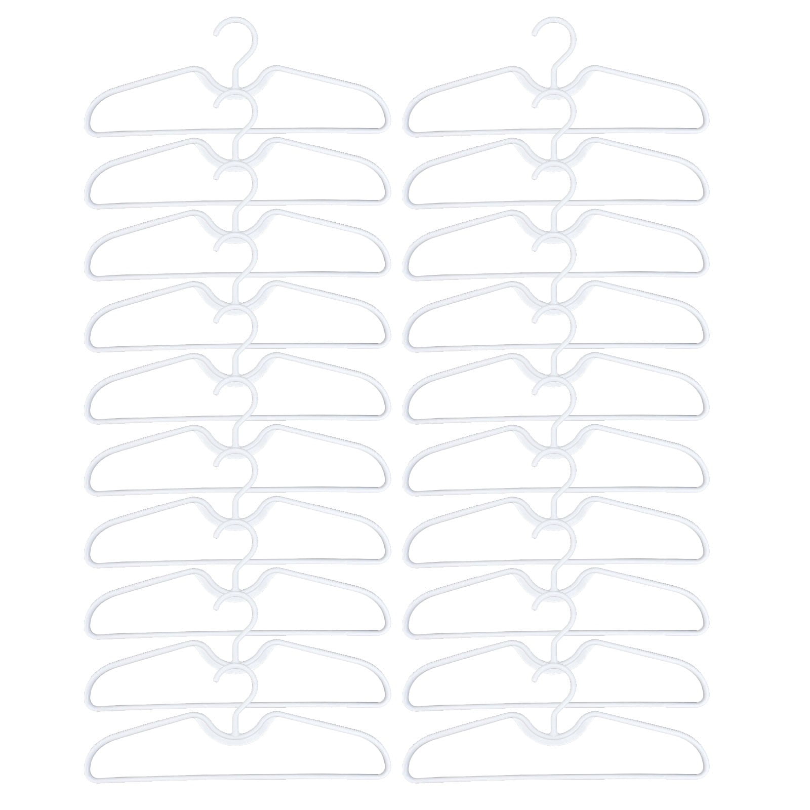 20 Pcs Short Neck Hangers Anti-Slip Plastic Clothes Hangers Home ...